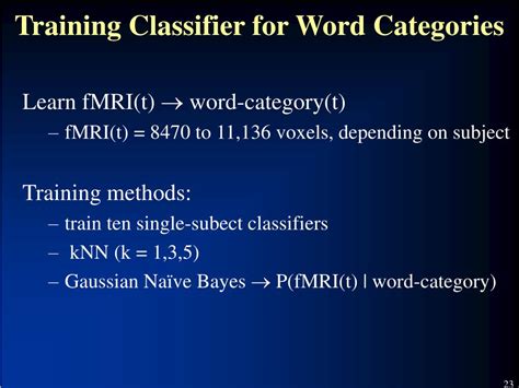 Ppt Learning Fmri Based Classifiers For Cognitive States Powerpoint