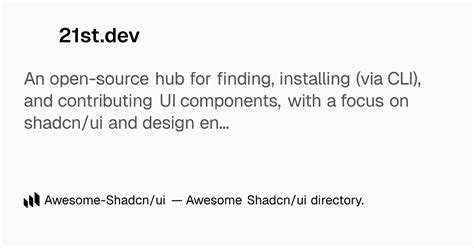 21stdev Your Hub To Find Build And Share Ui Components Tailored For Design Engineers