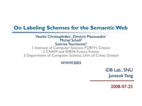 Ppt On Labeling Schemes For The Semantic Web Powerpoint Presentation Id1879417