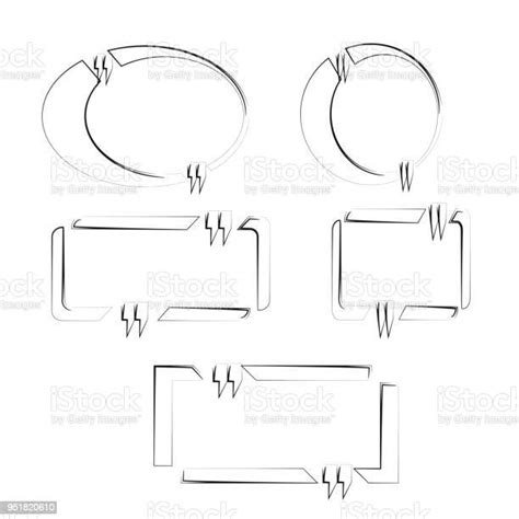 빈 검은 거품 연설 견적 상자 템플릿 디자인 일러스트 벡터 흰색 배경에 고립 0명에 대한 스톡 벡터 아트 및 기타 이미지 0명 기포 대화 풍선 문자 기호 Istock