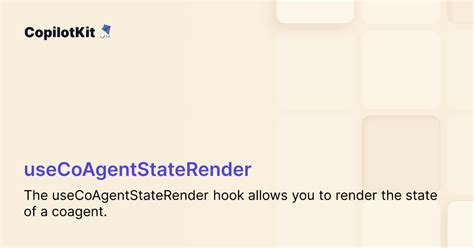 Usecoagentstaterender