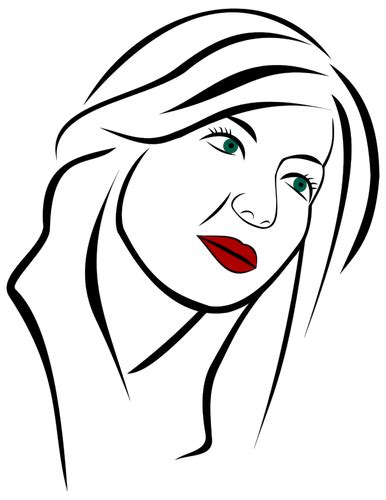 Line Art Portrait Public Domain Vectors