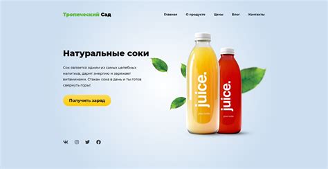 Github Evgeny Laznevoywebpagejuice Juice Sales Header Page