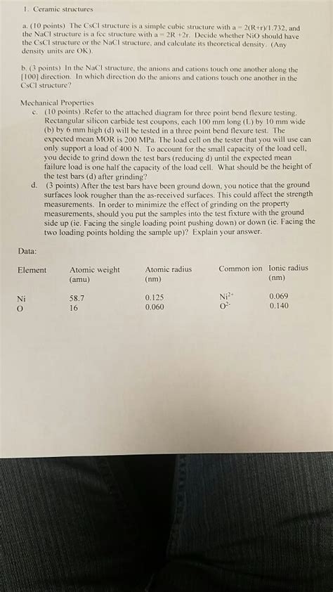 1 Ceramic Structures A 10 Points The Cscl