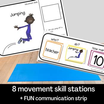 PE Circuits Movement Skills TASK CARDS By The Autism Junction