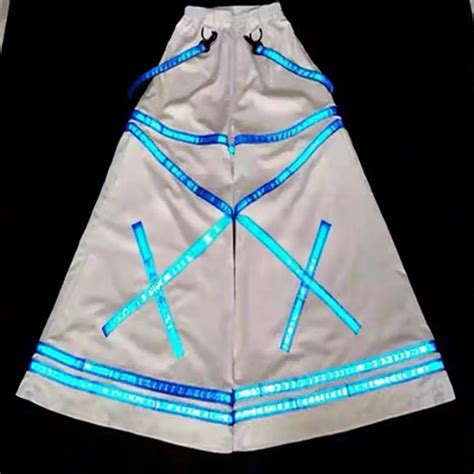 Rave Gear Phat Pants Shuffle Dancing Cool Reflective Strip Pants Ghost