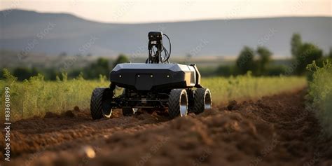 Modern Tractor Using Neural Network Technology In Agricultural Field Concept Agricultural