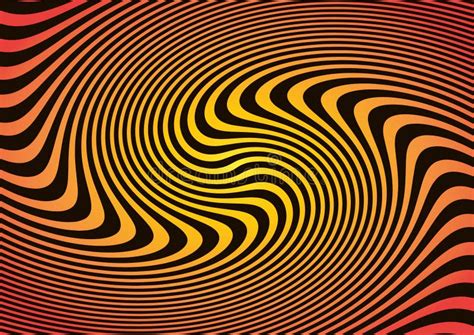 Orange Abstract Background In Psychedelic Style Stock Vector