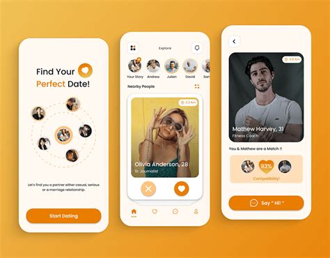 Dating App UI Design Behance Dating App UI Design Behance