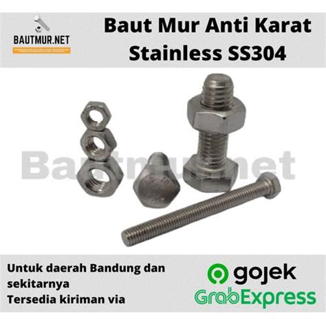 Jual Baut Hexagonal 10x40 Mm Ss 304 L Stainless Baut Mur Anti Karat
