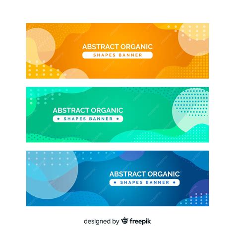 추상 화려한 파도 배너 무료 벡터