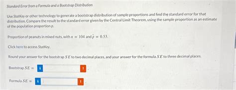 solved standard error from a formula and a bootstrop