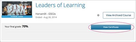 Getting A Course Certificate Or Badge Edx Org Learner S Guide