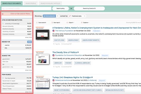 Policy Document Filters Overton Knowledge Base