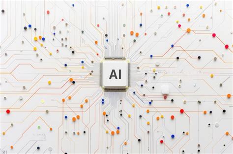 Ai Processor Chip In A Circuit Board Premium Ai Generated Image