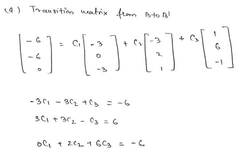 Answered Find The Transition Matrix From B To Bartleby