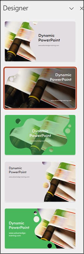 Using The Designer Feature In PowerPoint AdvantEdge Training Consulting