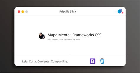 Mapa Mental Frameworks Css Priscilla Silva Bootstrap Css Dio