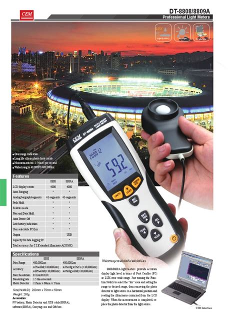 Brosur Manual Dan Doc Light Meter Dt 8808 Pdf Backlight Personal Computers