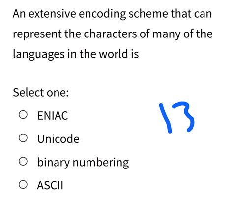An Extensive Encoding Scheme That Can Represent The Characters Of Many Of The Languages In The