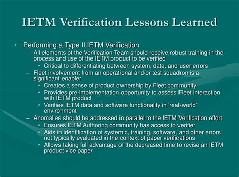 Ppt F A 18 Interactive Electronic Technical Manual Ietm Verification Lessons Learned