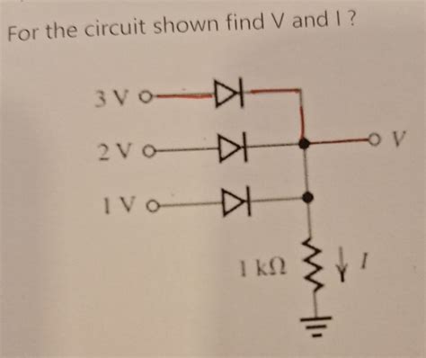 Solved For The Circuit Shown Find V And I Chegg