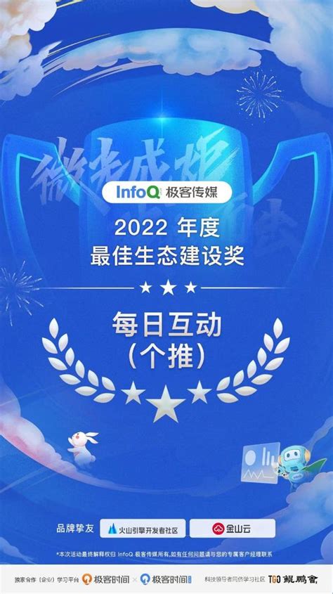 每日互动（个推）荣获infoq 2022年度最佳生态建设奖 知乎