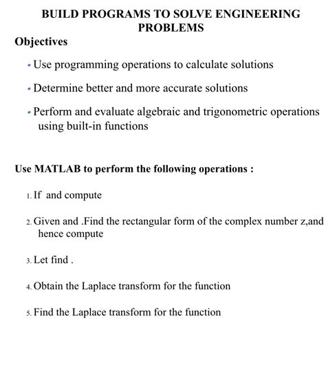 solved build programs to solve engineering