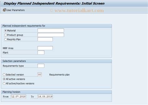 Md63 Sap Tcode Display Planned Independent Requirements