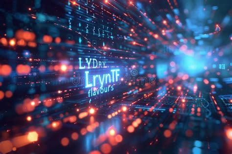 C Phased Background With Numbers And Letters Glowing In The Dark