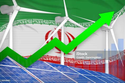 이란 태양과 풍력 에너지 상승 차트 화살표현대 자연 에너지 산업 그림 3d 일러스트레이션 0명에 대한 스톡 사진 및 기타 이미지 Istock