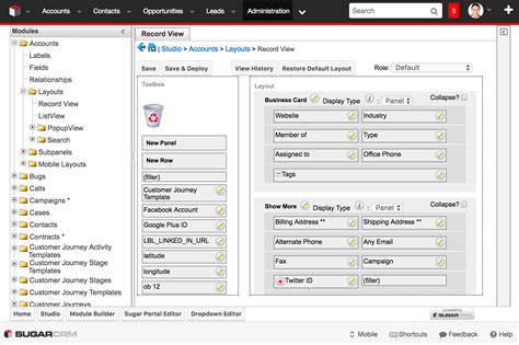 Configuring The SugarCRM Layout In Studio Sugabyte