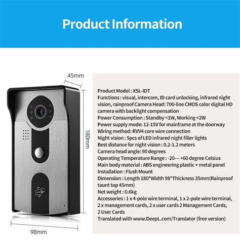 Inch Wifi Intercom System Video Door Phone Intercom With Rfid Card Unlock Weatherproof And