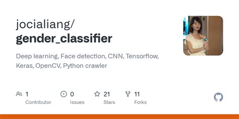 Github Jocialianggenderclassifier Deep Learning Face Detection Cnn Tensorflow Keras