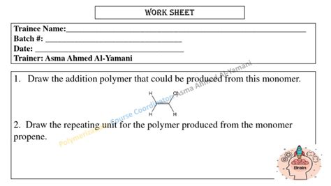 Addition Polymerisation Worksheet Pdf Computers