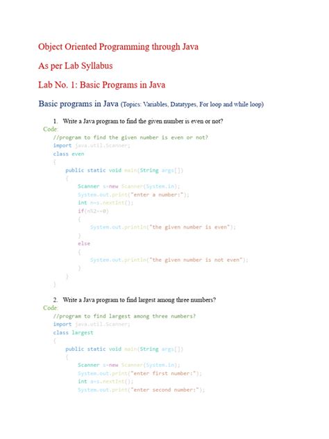 Oops Lab E1 Cse Sem2 Pdf Algorithms And Data Structures Computing