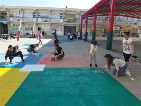 Στο δημοτικό σχολείο Γεροσκήπου Β έβαλαν χρώμα στο παιχνίδι φωτογραφίες] Pafos Press