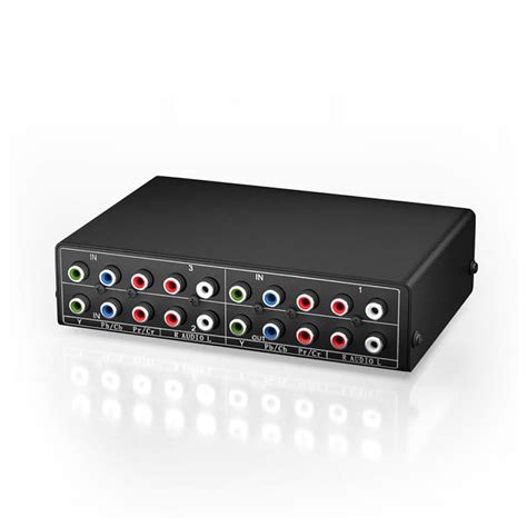 3 Way Rgb Component Av Switch Video Audio Output Ypbpr Switcher Box For Tv 360 Dvd