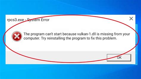 vulkan 1 dll not found error causes and solutions in windows
