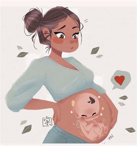 Pin By Mariana Soto On Embarazo Drawing Cartoon Faces Pregnant Cartoon Chibi Anime Kawaii