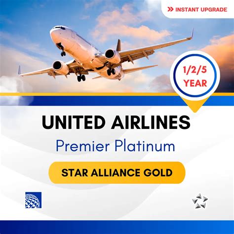 United Airlines Premier Platinumstar Alliance Gold For 1 Year 2 Year