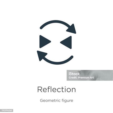 반사 아이콘 벡터입니다 흰색 배경에 격리 된 지오메트리 컬렉션의 트렌디 한 평면 반사 아이콘 벡터 일러스트는 웹 및 모바일 그래픽 디자인 로고 Eps10에 사용할 수