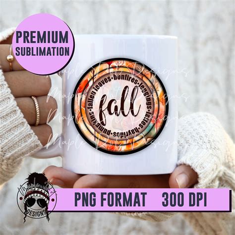 Fall Decal PNG Downloadable File Maple Dot Designs