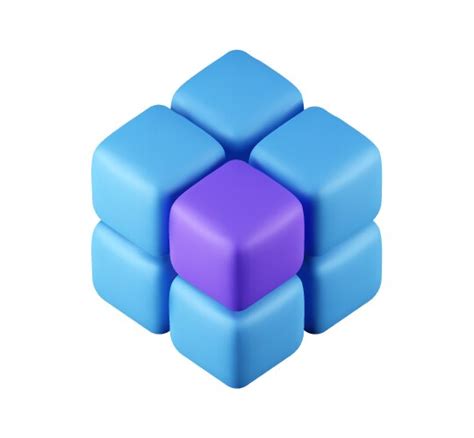 3d Cube Icon Cartoon Minimal Style Royalty Free Vector Image