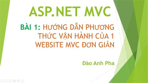 Tự Học Lập Trình Aspnet Mvc Bài 1 Hướng Dẫn Cách Thức Hoạt động Của