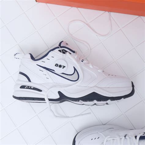 Nike Air Monarch Iv White Navy 807garage
