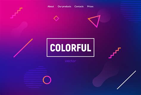 활기차고 현대적인 디자인 기하학적 모양 다채로운 창조적 인 추상적 인 배경 고대비에 대한 스톡 벡터 아트 및 기타 이미지