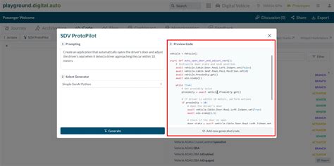 Use Genai On Playground Digitalauto Playground Documentation