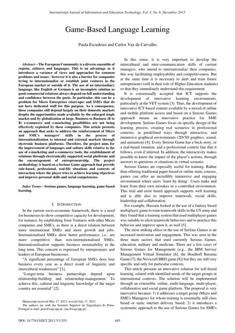 Pdf Game Based Language Learning