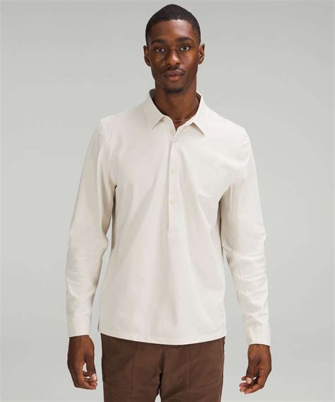 Lululemon Wovenair Long Sleeve Popover Shirt Natural Ivory Lulu Fanatics